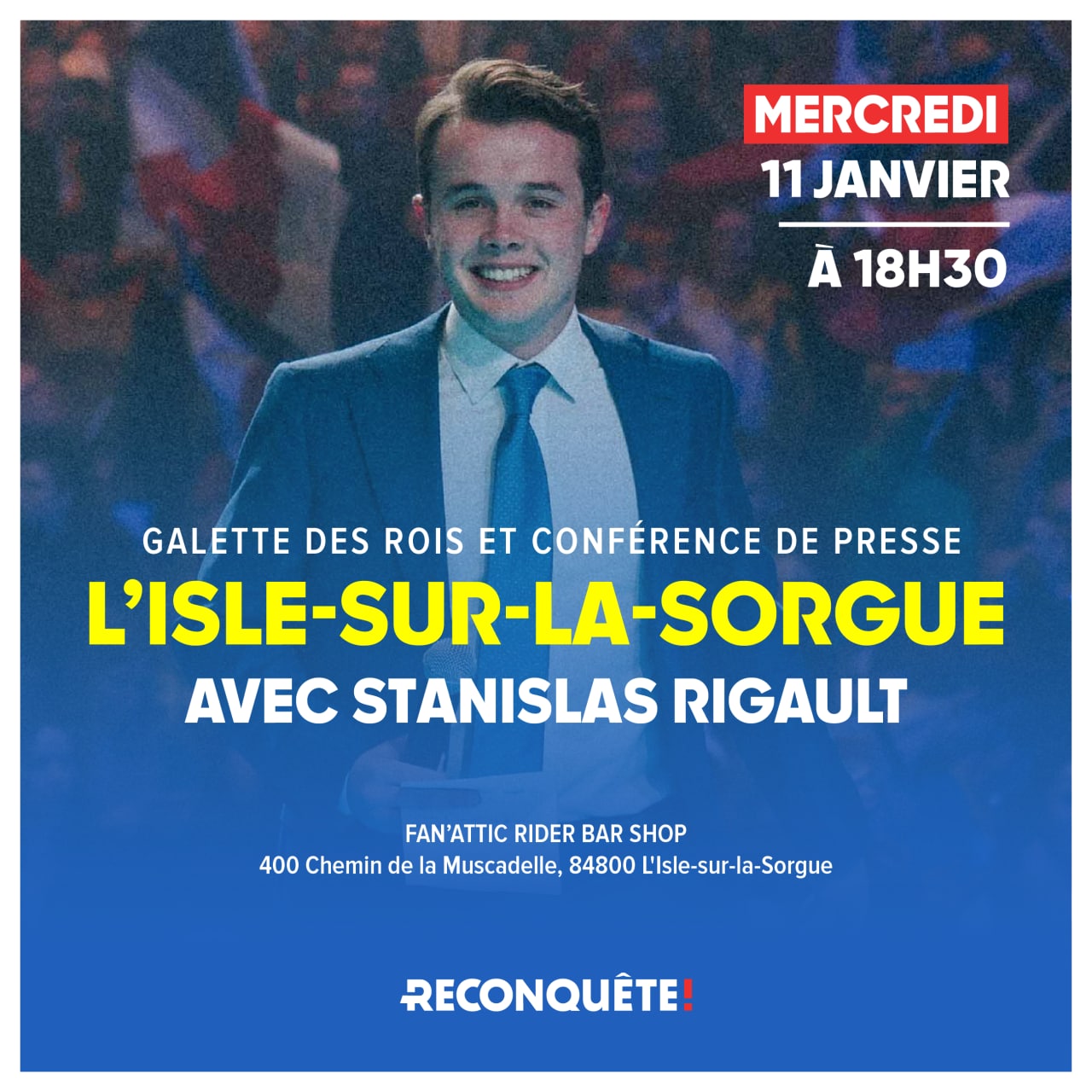 Galette des rois et conférence de Stanislas RIGAULT en Vaucluse